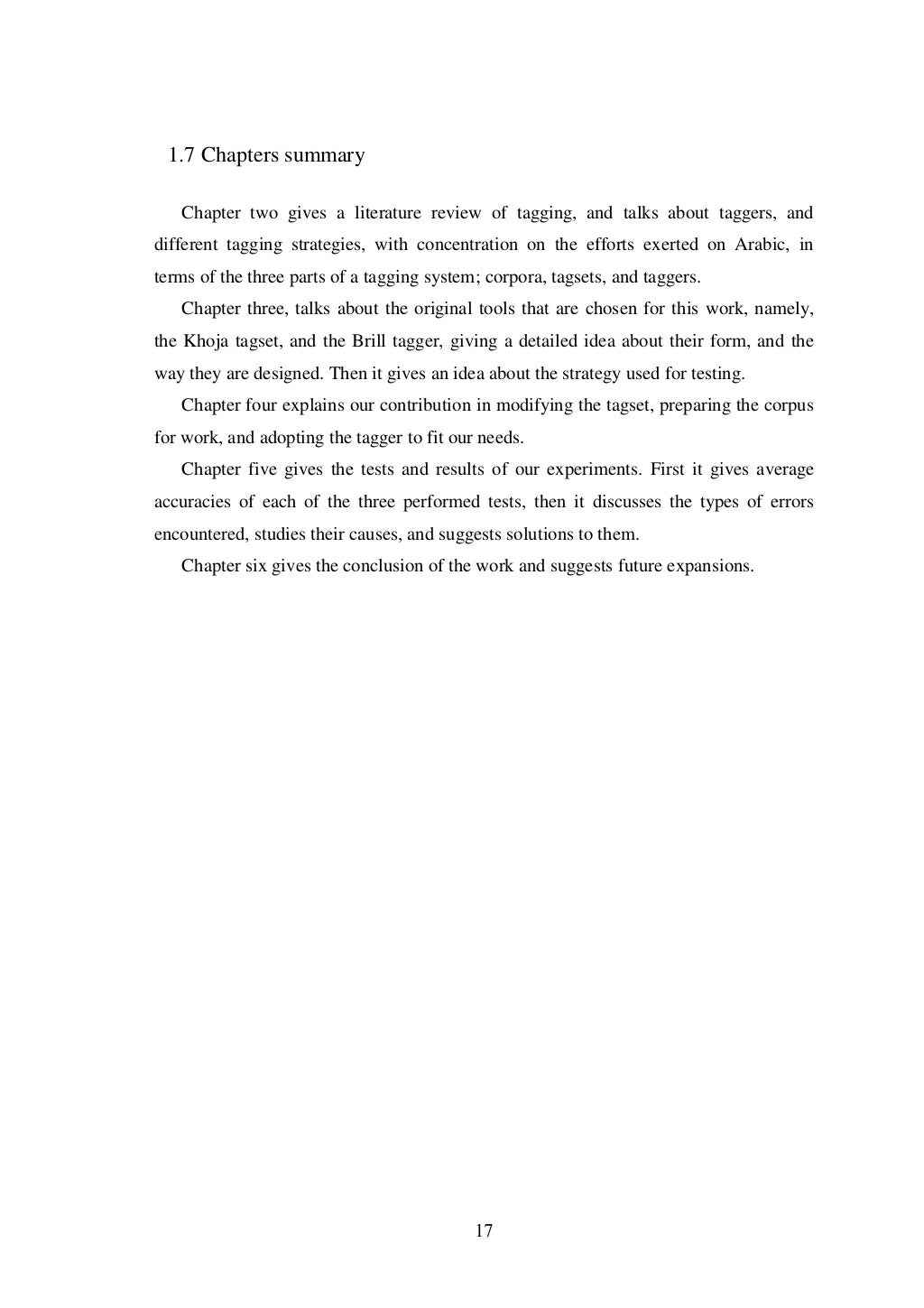 part of speech tagger for ARABIC TEXT