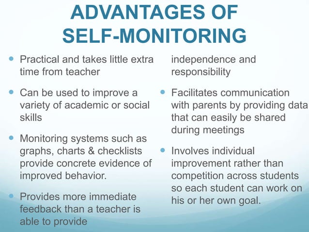 Special Education: Self-monitoring | PPTX | Educational Assessment ...