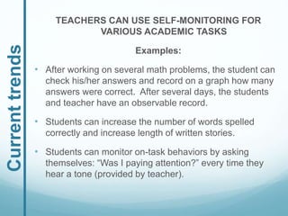 Special Education: Self-monitoring | PPTX
