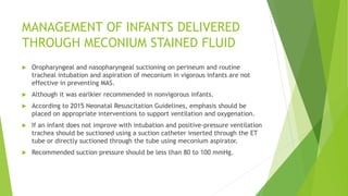 MECONIUM ASPIRATION SYNDROME IN NEWBORNS PPT | PPTX