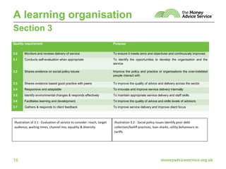 Money Advice Service Quality Framework Presentation | PPT