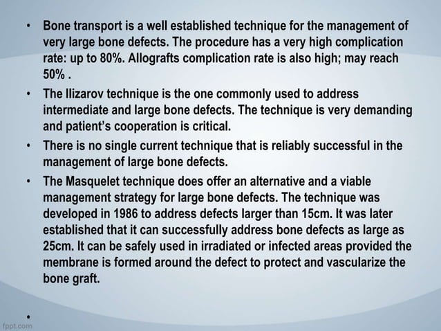 Masquelet technique for management of large bone defects. | PPTX ...