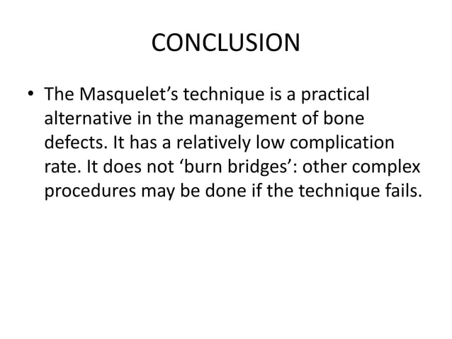 Masquelet technique ppt | PPTX | First Aid | Injuries