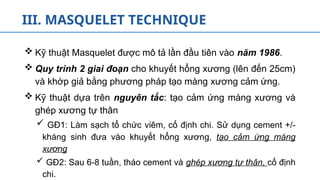 "Two-stage bone grafting using the Masquelet technique: Scientific basis and clinical ...