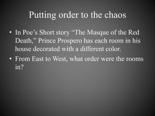 Masque of the Red Death & Color Symbolism | PPTX