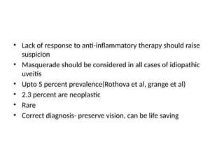 MASQUERADE syndromes in eye ophthalmology | PPTX