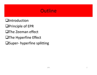 EPR spectroscopy. | PDF