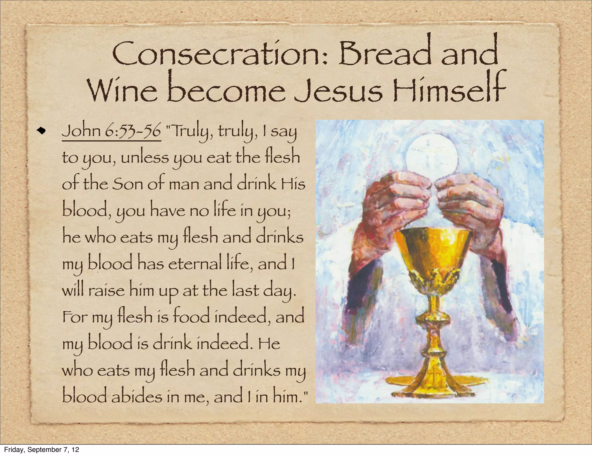 The Importance of the Holy Eucharist | PDF