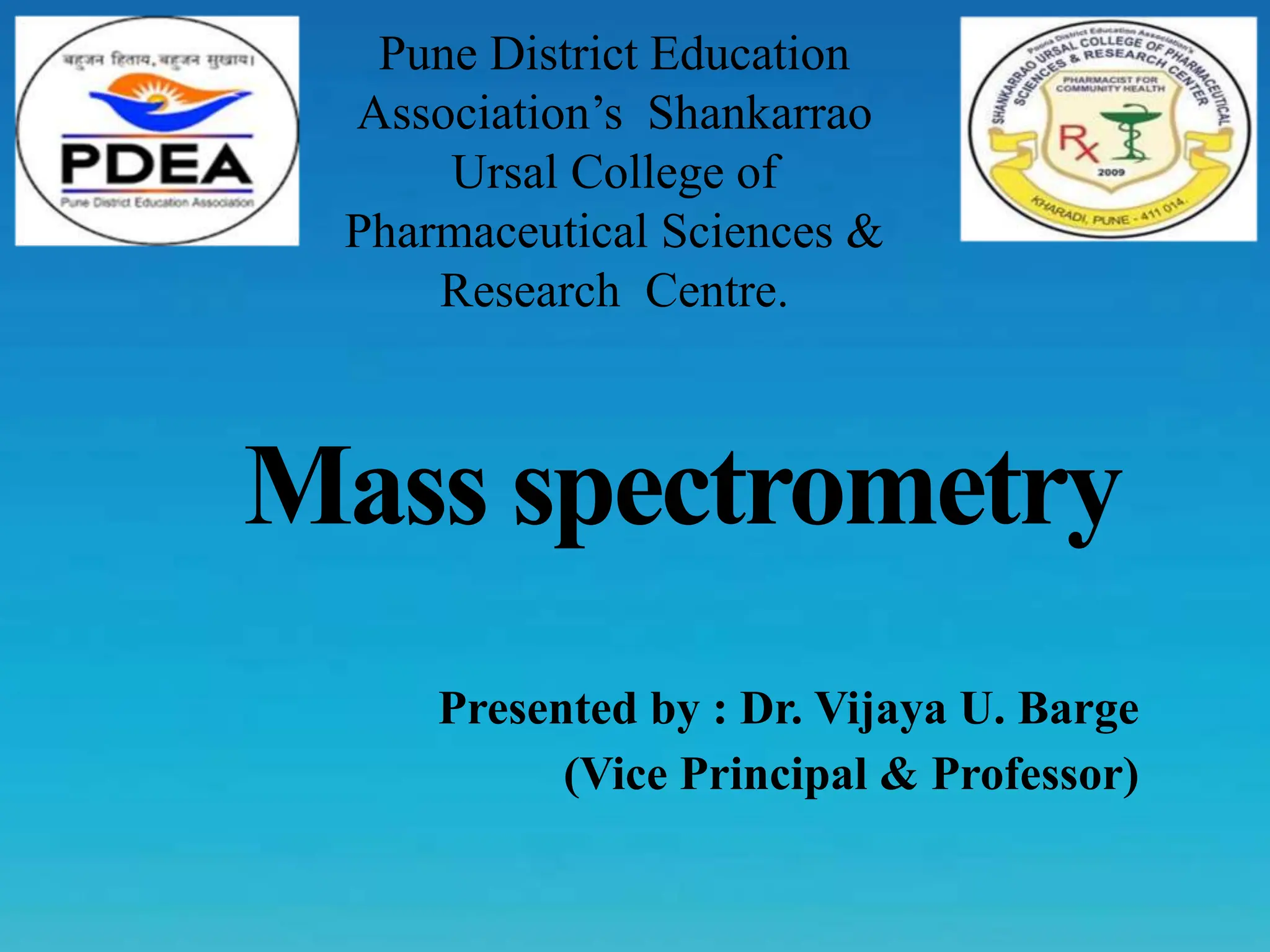 Mass.pptx instrumentation, principle, theory | PPT