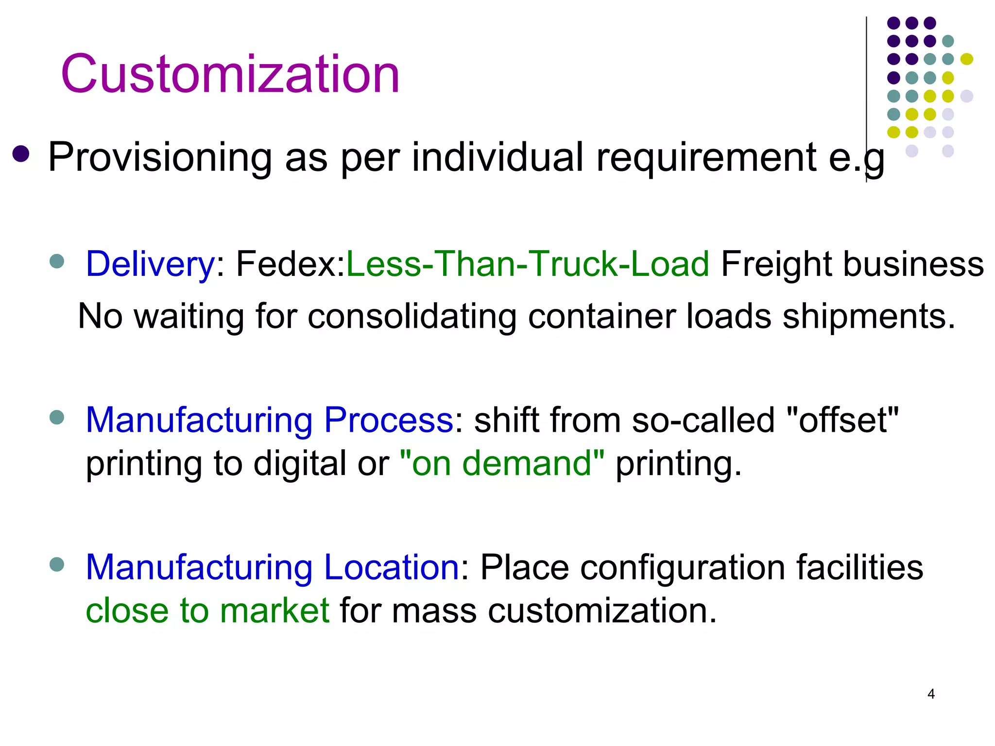 Mass Customisation In Scm | PPT