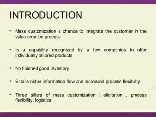 MASS CUSTOMIZATION | PPT