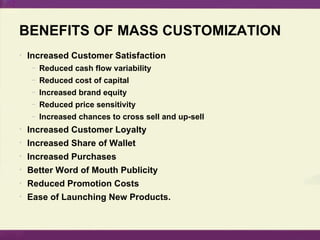 MASS CUSTOMIZATION | PPT