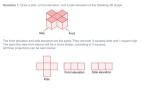 FS Maths Level 2 - 10th June, 2023 (Plans, elevation, mass+density ...