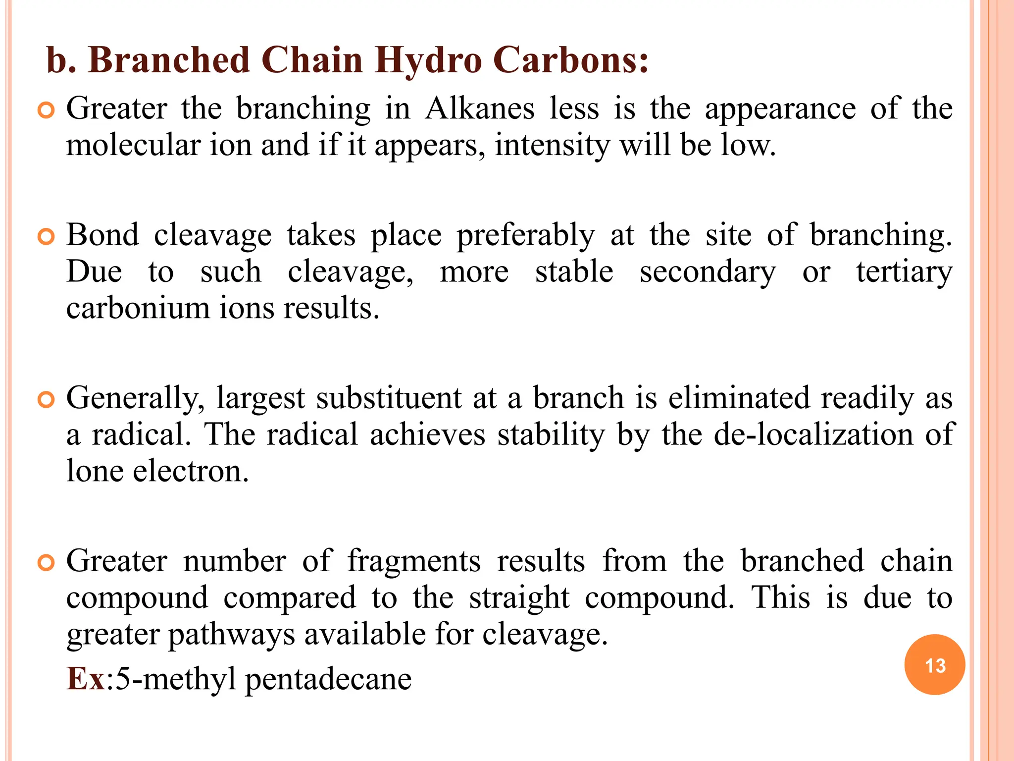 MASS-Fragmentation patterns, introduction, principles and applications | PPT