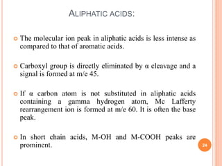 MASS-Fragmentation patterns, introduction, principles and applications | PPT | Chemistry | Science