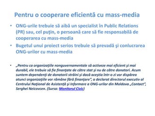 Mass-media şi ONG-urile | PPT