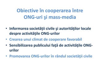 Mass-media şi ONG-urile | PPT