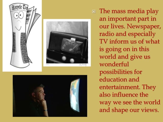 Mass media-reading-comprehension-exercises 43804 | PPT