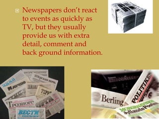 Mass media-reading-comprehension-exercises 43804 | PPT