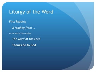 Mass PowerPoint presentation guide to the people | PPT