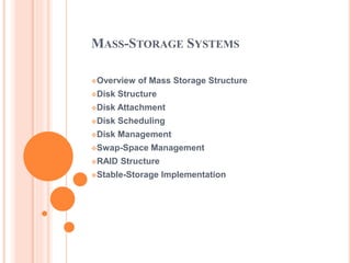 Mass storage systemsos | PPT