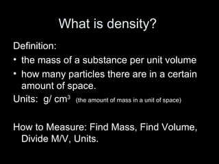 mass, volume, weight and density | PPT