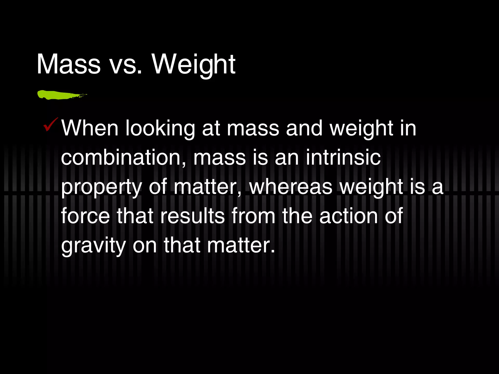 Mass Vs Weight 2 | PPT
