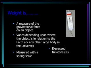 Mass vs. Weight & Inertia | PPT