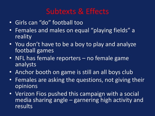 Mass 11 presentation - NFL & Female Viewership | PPT