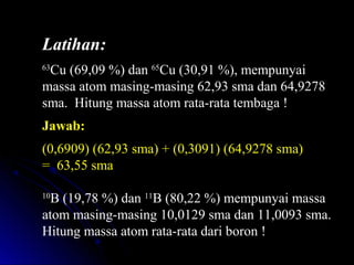 Massa atom dan reakasi kimia | PPT