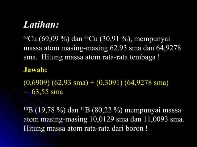 Massa atom dan reakasi kimia | PPT
