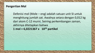 Massa atom jumlah partikel dan mol | PPT | Free Download