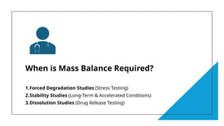 Mass abalance for Method development for drug product development.pptx