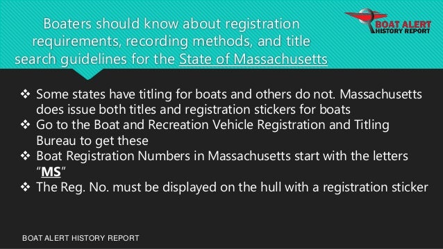 Massachusetts boat registration | PPTX