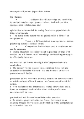Massachusetts Nurse of the FutureNursing Core Competencies©.docx