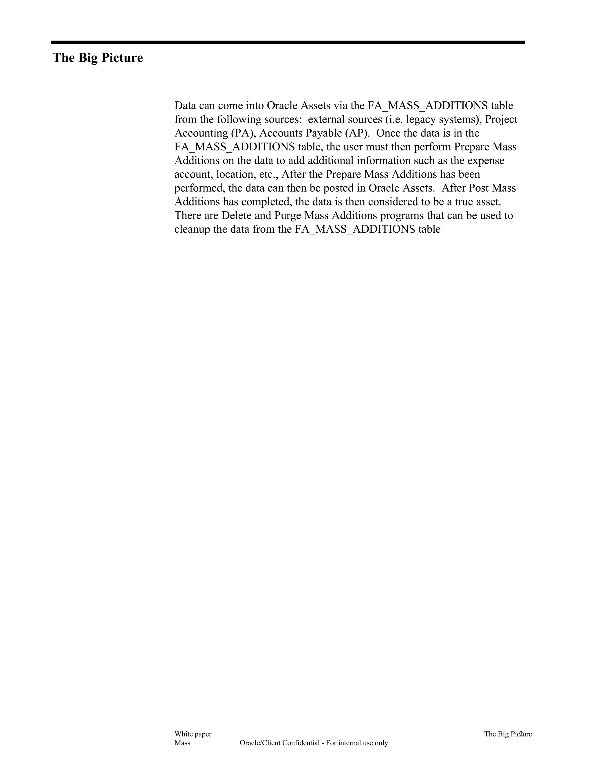 Mass Additions | PDF