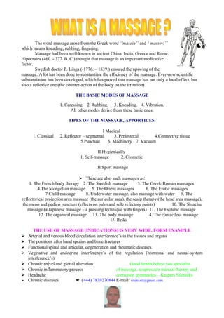 The Medical Massage Therapy | DOC