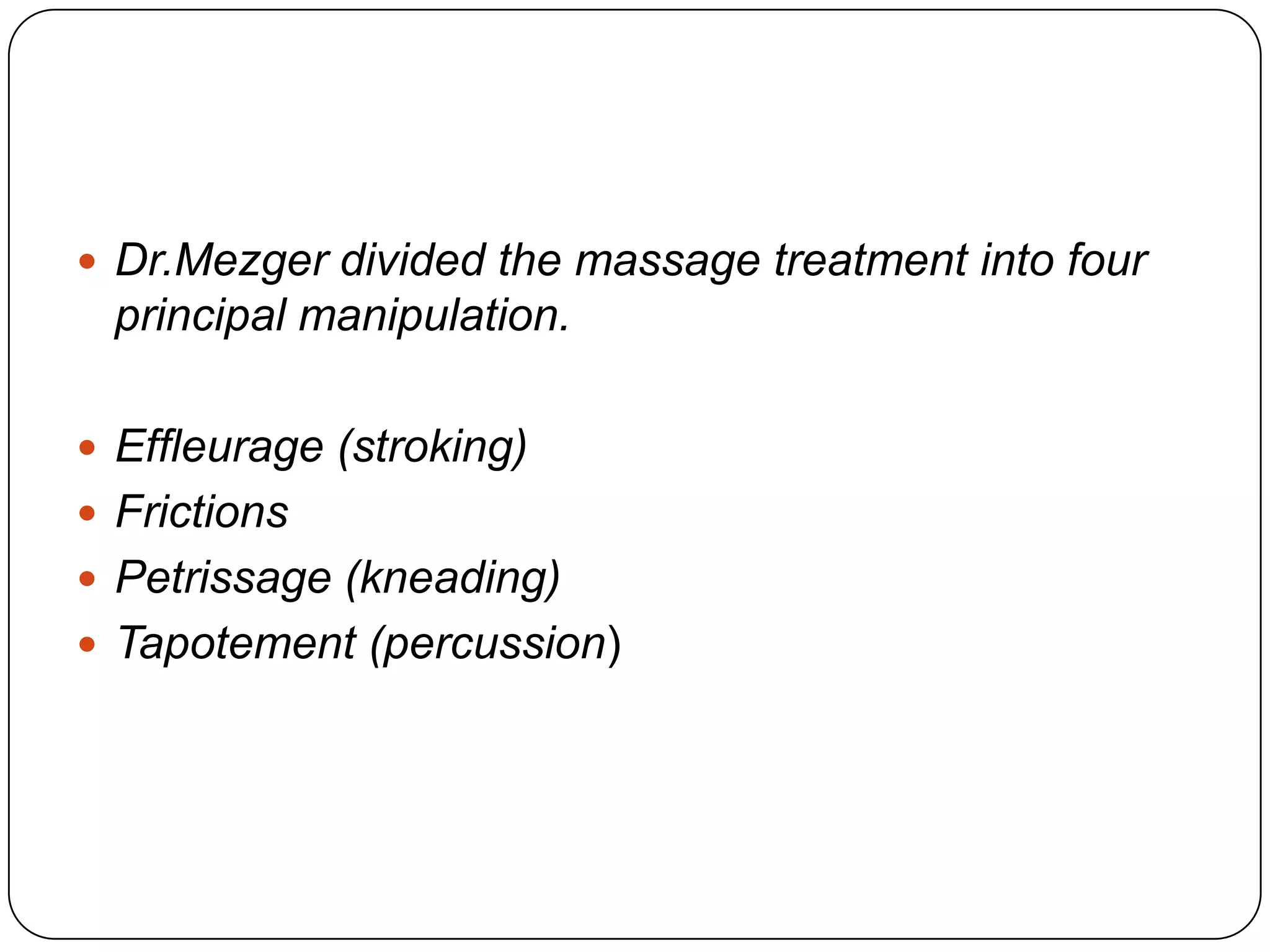 Massage therapy | PPTX