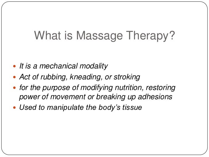 Massage Therapy