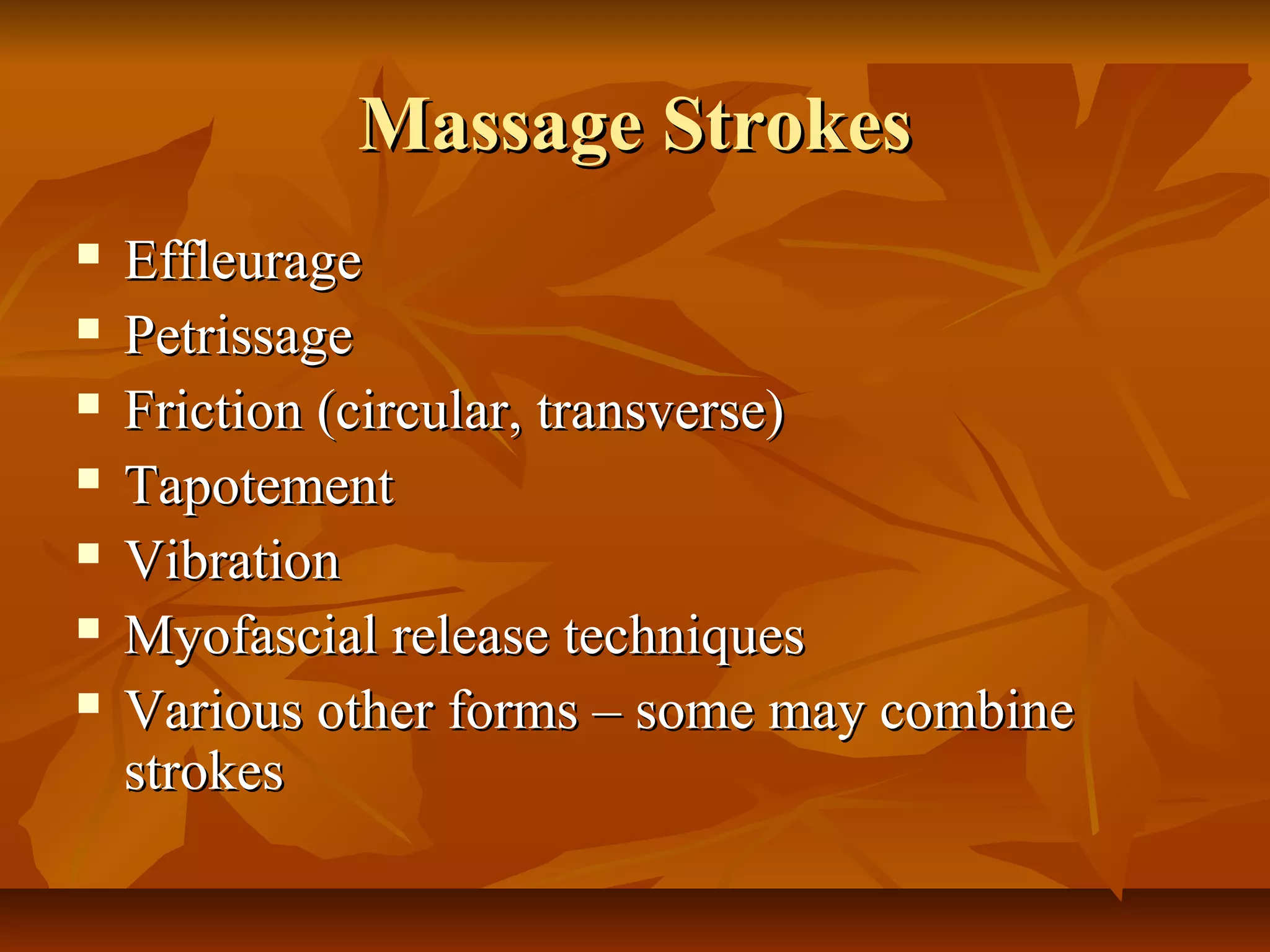 Massage therapy | PPT