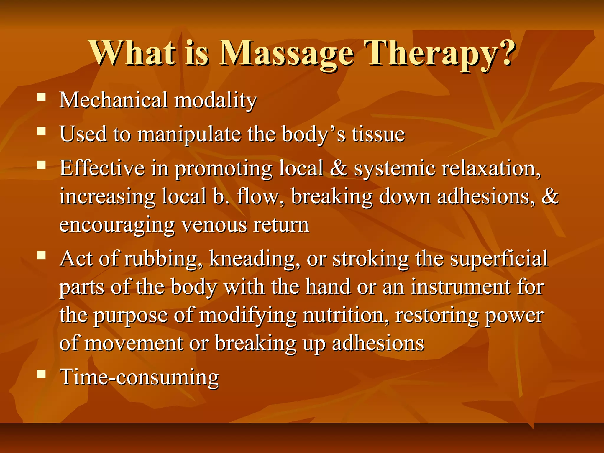 Massage therapy (2) | PPT