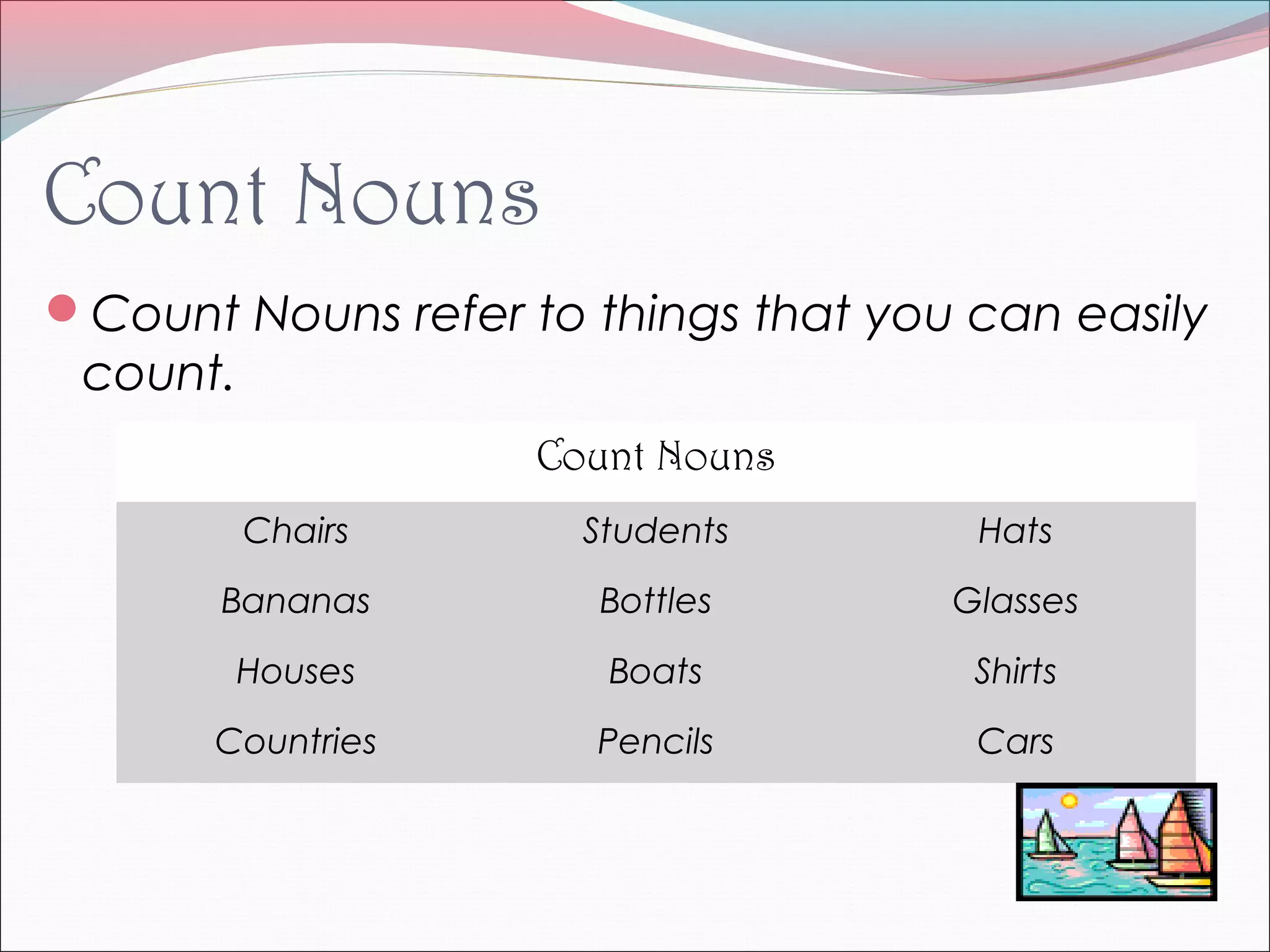 Mass and count nouns | PPT