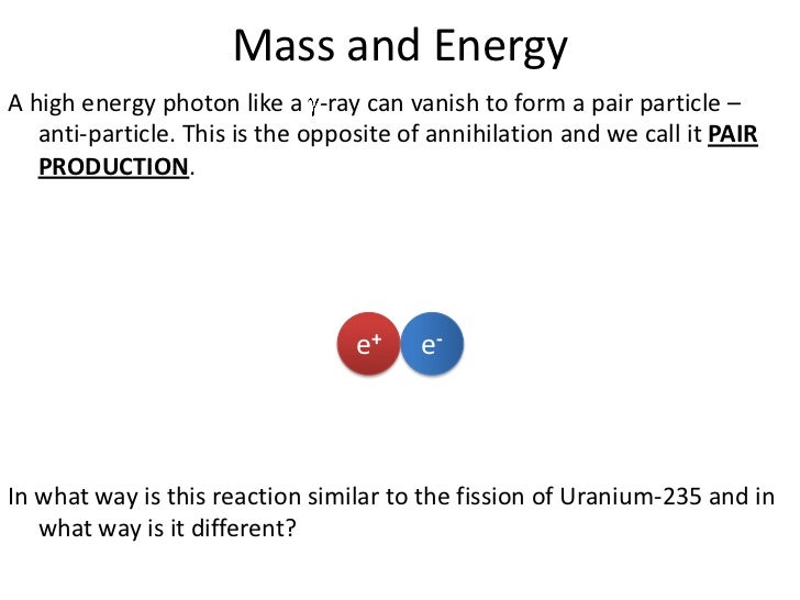 Mass and energy