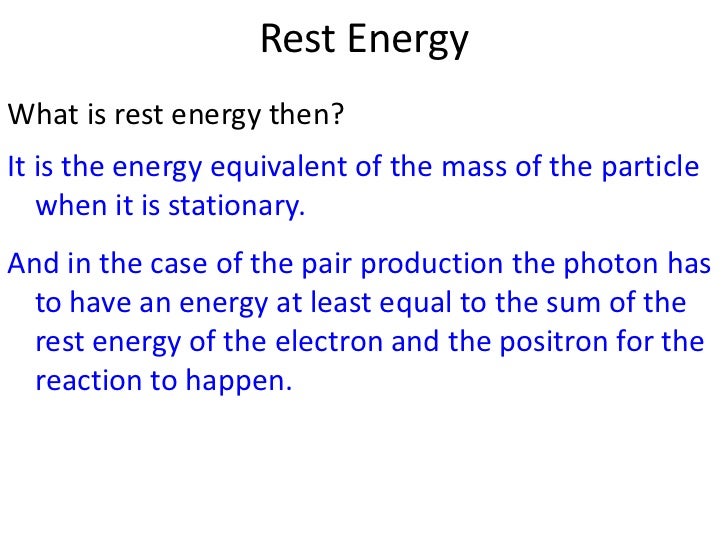 Mass and energy
