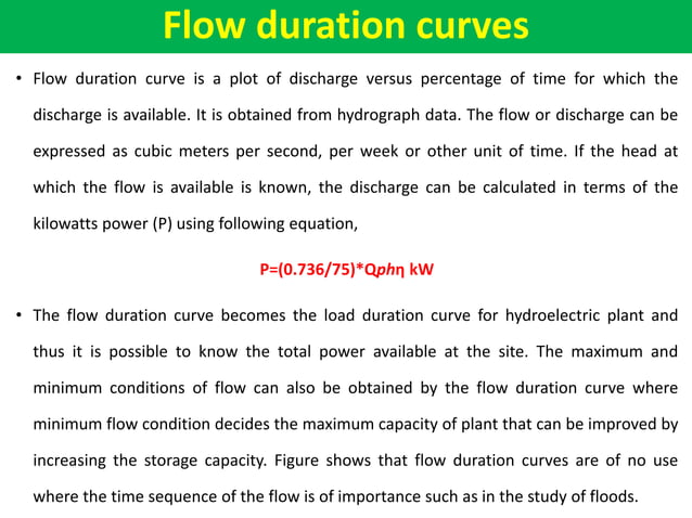 Mass and Flow duration curves | PPTX | Geography | Science