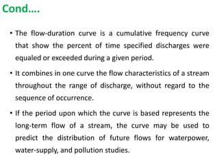 Mass and Flow duration curves | PPTX