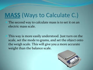 Mass and Volume | PPTX