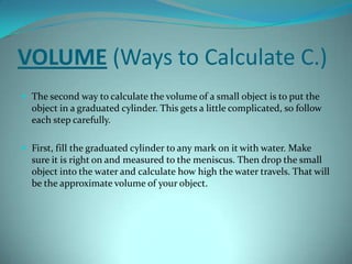 Mass and Volume | PPTX