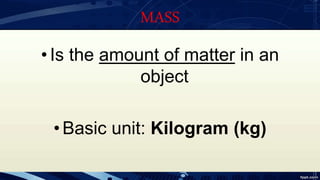 Mass and volume | PPTX