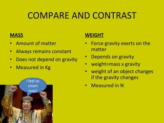 Mass and weight | PPT